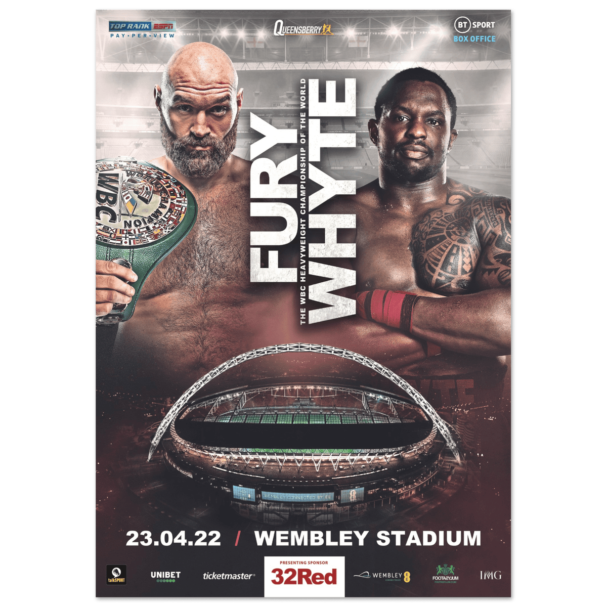 Tyson Fury vs Dillian Whyte - Fight Night Official Poster